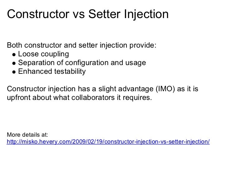 Introduction To Spring S Dependency Injection