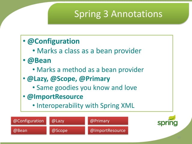 Spring dependency injection | PPTX
