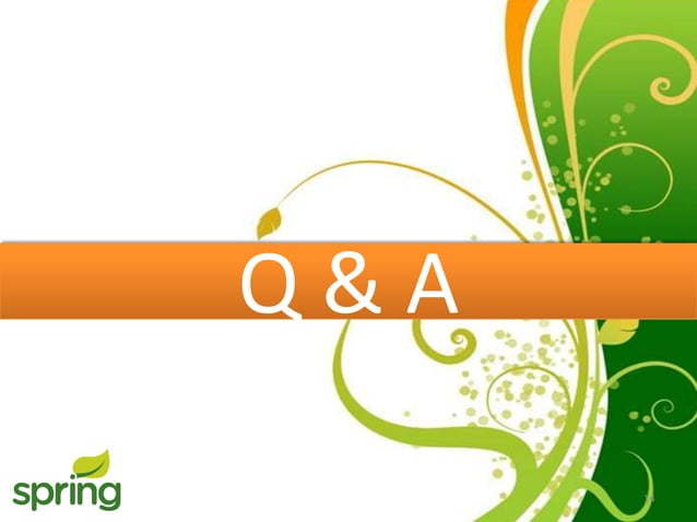 Spring dependency injection | PPTX