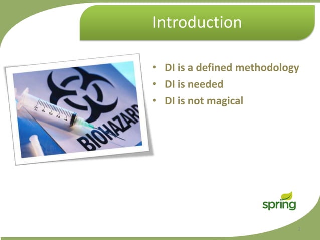 Spring dependency injection | PPTX