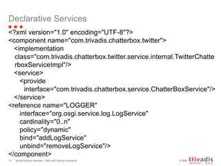 OSGi with the Spring Framework | PPTX | Programming Languages | Computing