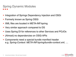 OSGi with the Spring Framework | PPTX | Programming Languages | Computing