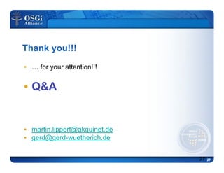 Spring Dynamic Modules for OSGi by Example - Martin Lippert, Consultant ...