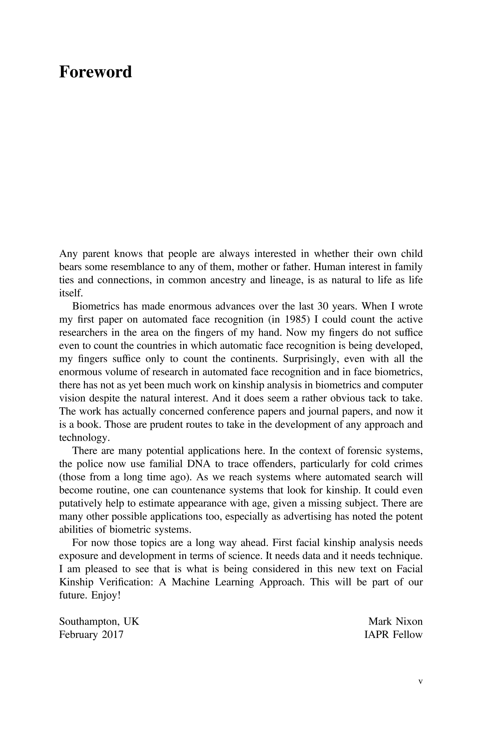 Facial kinship verification- a machine learning approach | PDF