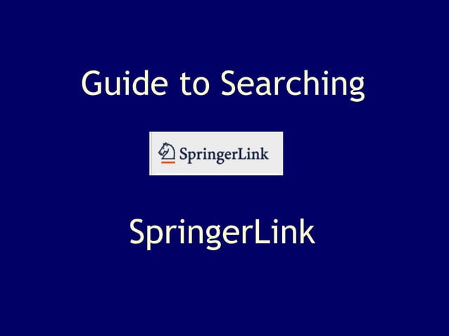 SpringerLink [ENG] | PPT