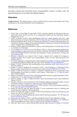 SPRINGER MULTIMEDIA TOOLS Paper Published 2023 | PDF