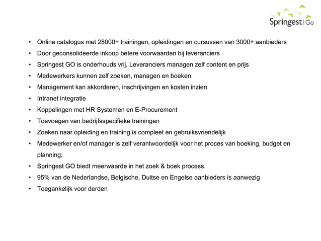 Springest GO template | PPT