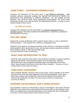 STCC Library Information Literacy Assignment Tips 2017 | PDF | Homework ...