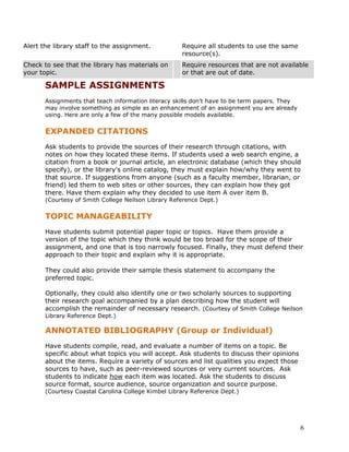 STCC Library Information Literacy Assignment Tips 2017 | PDF | Homework ...