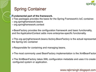 Spring framework | PPT