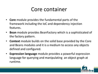 Spring framework | PPT