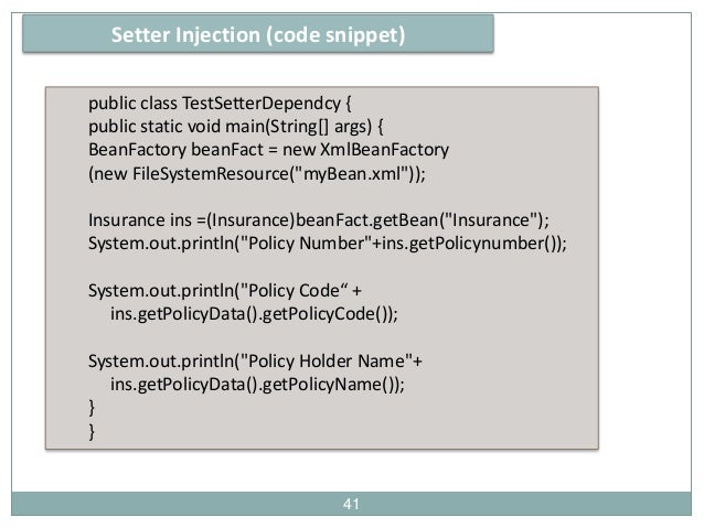 Java Spring Framework Dependency Injection Di Ioc