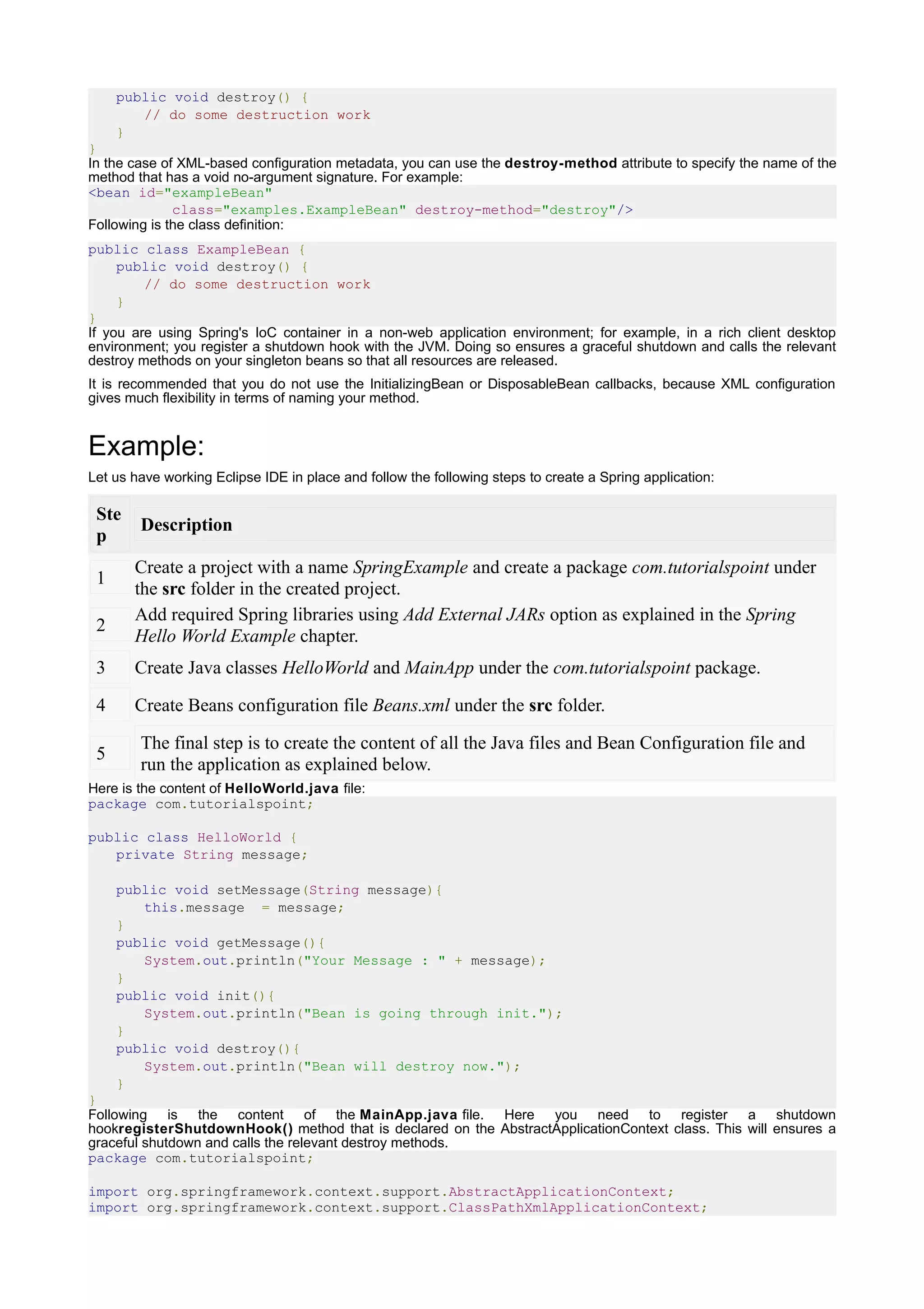 Spring framework | ODT