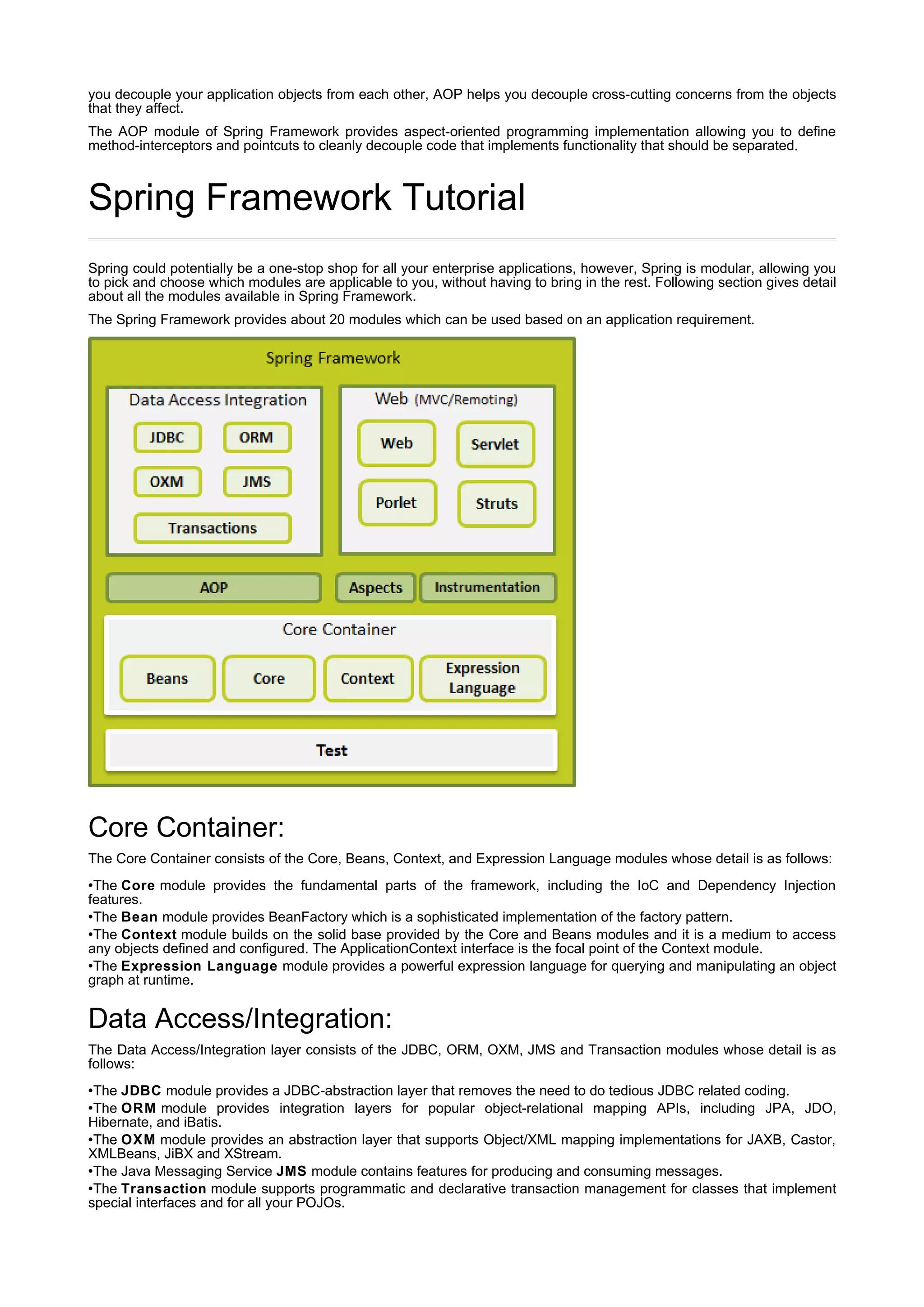Spring framework | ODT