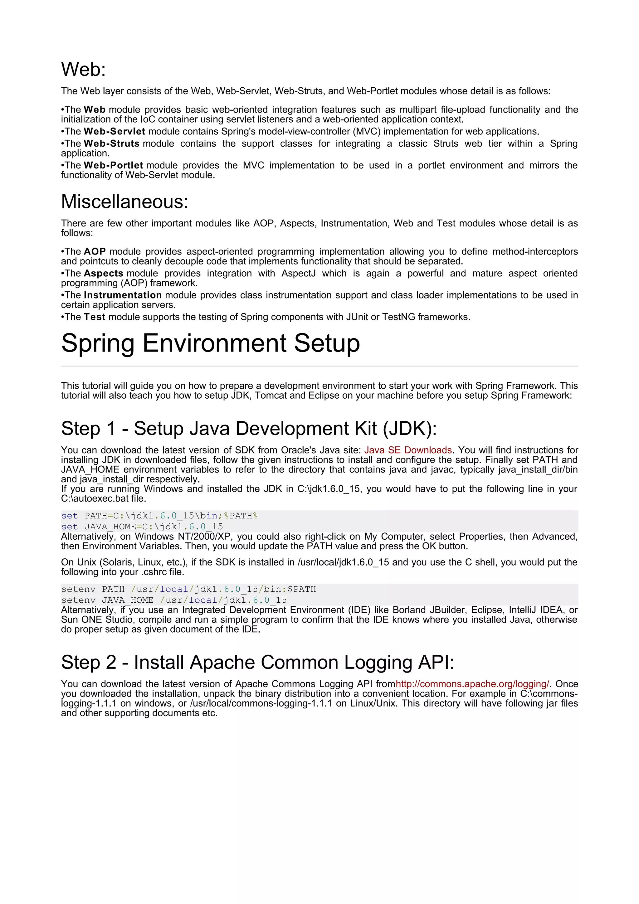 Spring framework | PDF