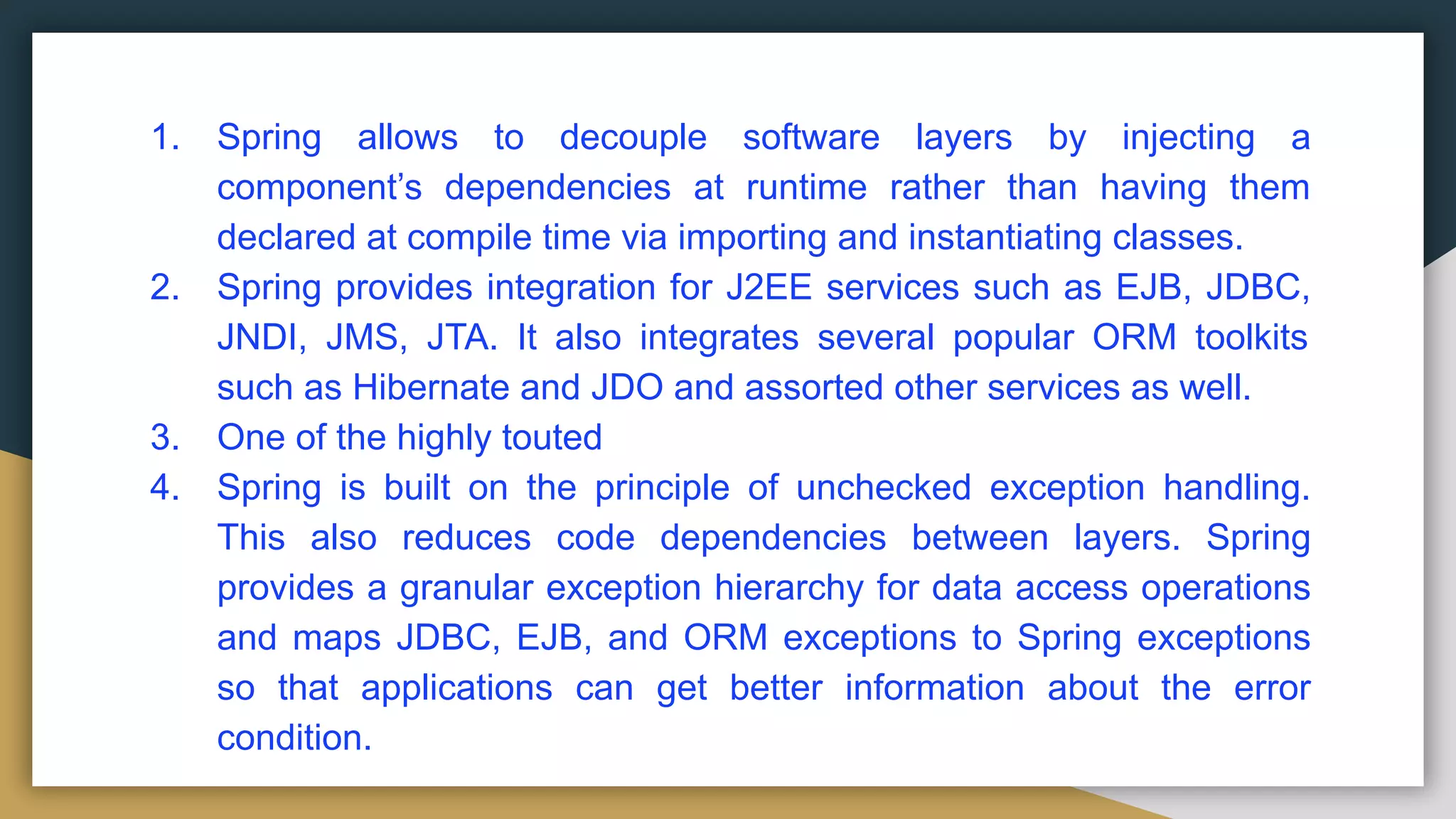 Spring framework Introduction | PPT