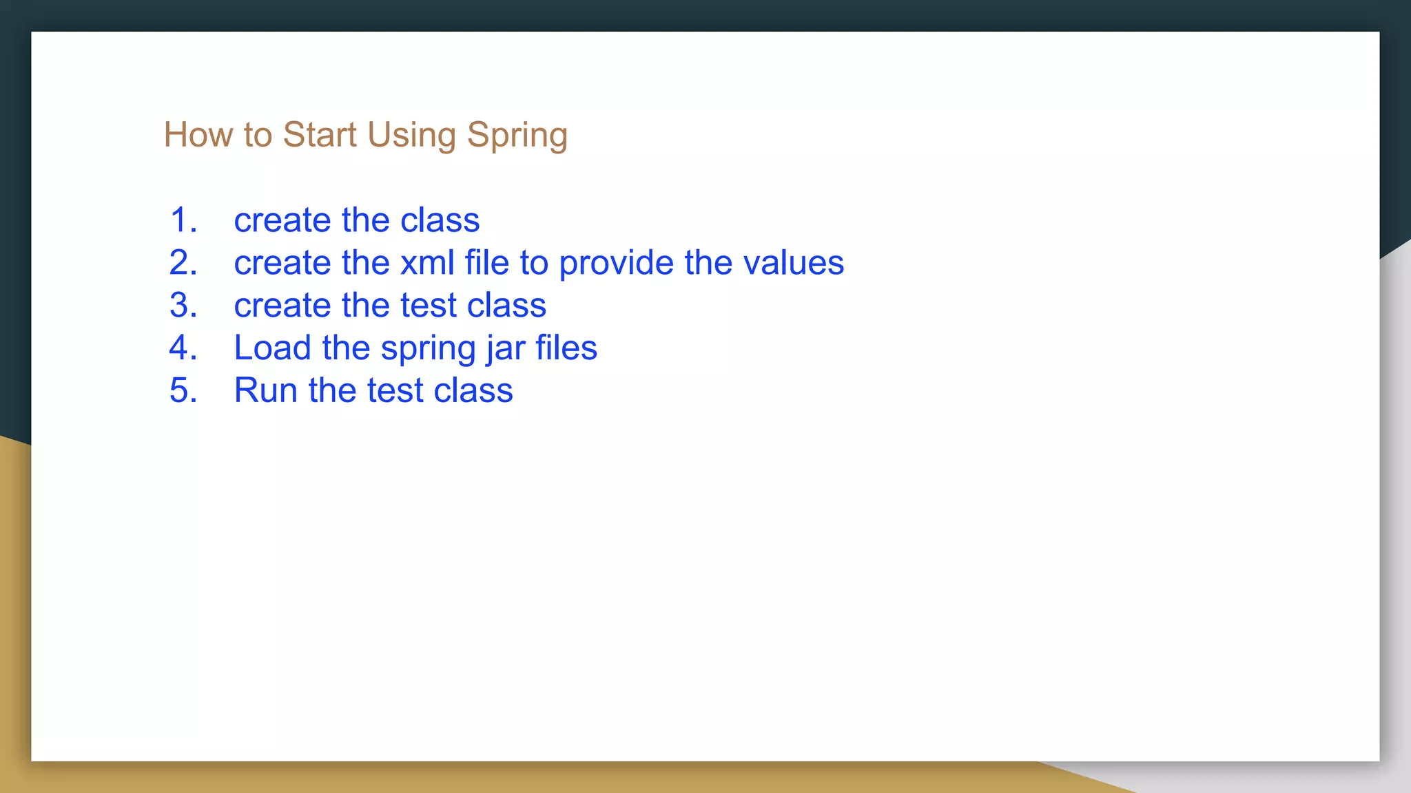 Spring Framework Introduction Ppt