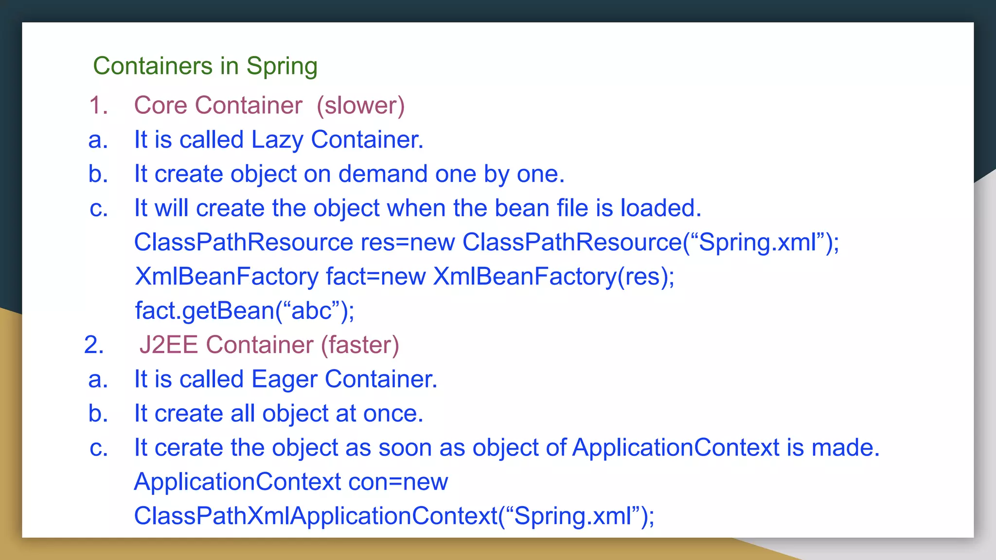 Spring Framework Introduction Ppt 9905