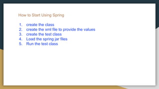 Spring framework Introduction | PPT