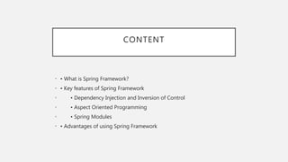 Spring frame work by rohit malav(detailed) | PPTX | Programming ...