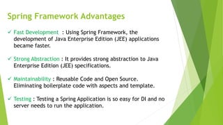 Introduction to Spring Framework | PPTX