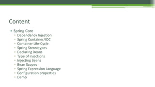 Spring Framework Presantation Part 1-Core | PPT