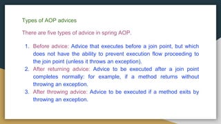 Spring framework AOP | PPTX