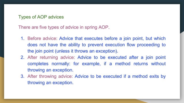 Spring framework AOP | PPT