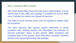 Spring framework DAO | PPT