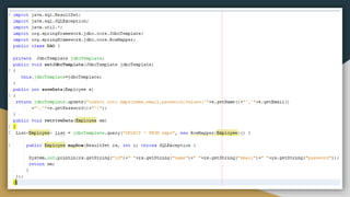 Spring framework DAO | PPTX