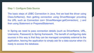 Spring framework DAO | PPT