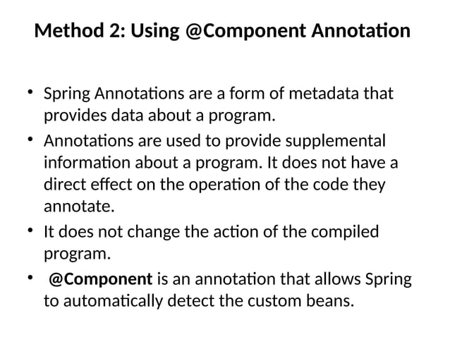 Spring Framework1 Pptx Java Notes Collection Ppt