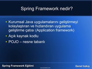 Spring framework egitimi ders 1. genel bir bakis | PDF