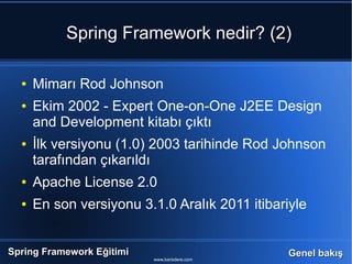 Spring framework egitimi ders 1. genel bir bakis | PDF