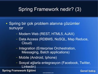 Spring framework egitimi ders 1. genel bir bakis | PDF