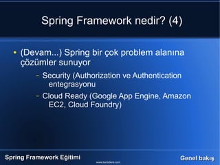 Spring framework egitimi ders 1. genel bir bakis | PPT