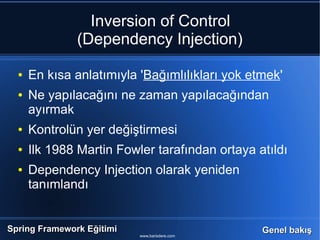 Spring framework egitimi ders 1. genel bir bakis | PDF