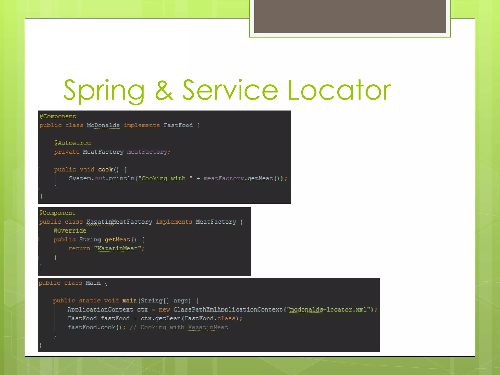 Spring framework & inversion of control | PPT