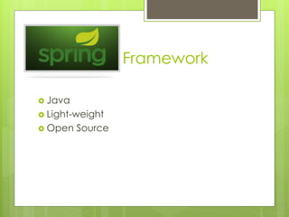 Spring framework & inversion of control | PPT