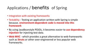 Introduction to Spring & Spring BootFramework | PPTX