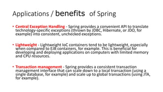 Introduction to Spring & Spring BootFramework | PPTX