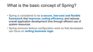 Introduction to Spring & Spring BootFramework | PPTX