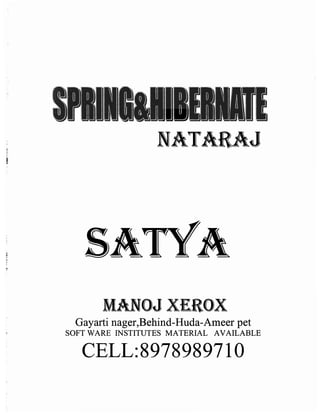 Spring hibernate natraj | PDF