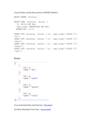 Spring Hibernate with Ehcache | PDF | Databases | Computer Software and Applications