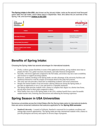 Spring Intake in USA 2024 Universities Eligibility Process.pdf