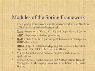 Spring introduction | PPT | Web Development | Internet