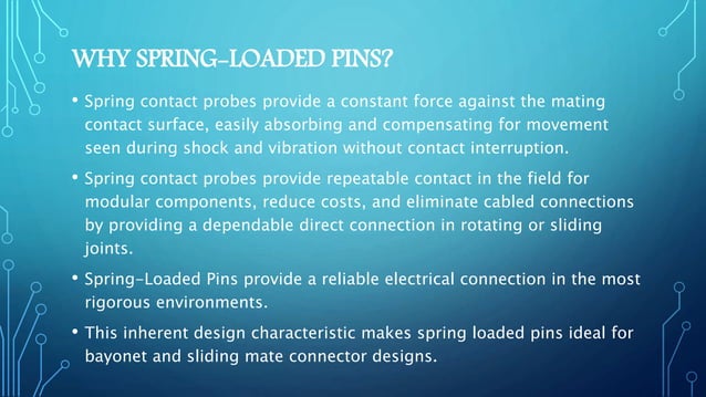 Spring Loaded Pins | PPTX