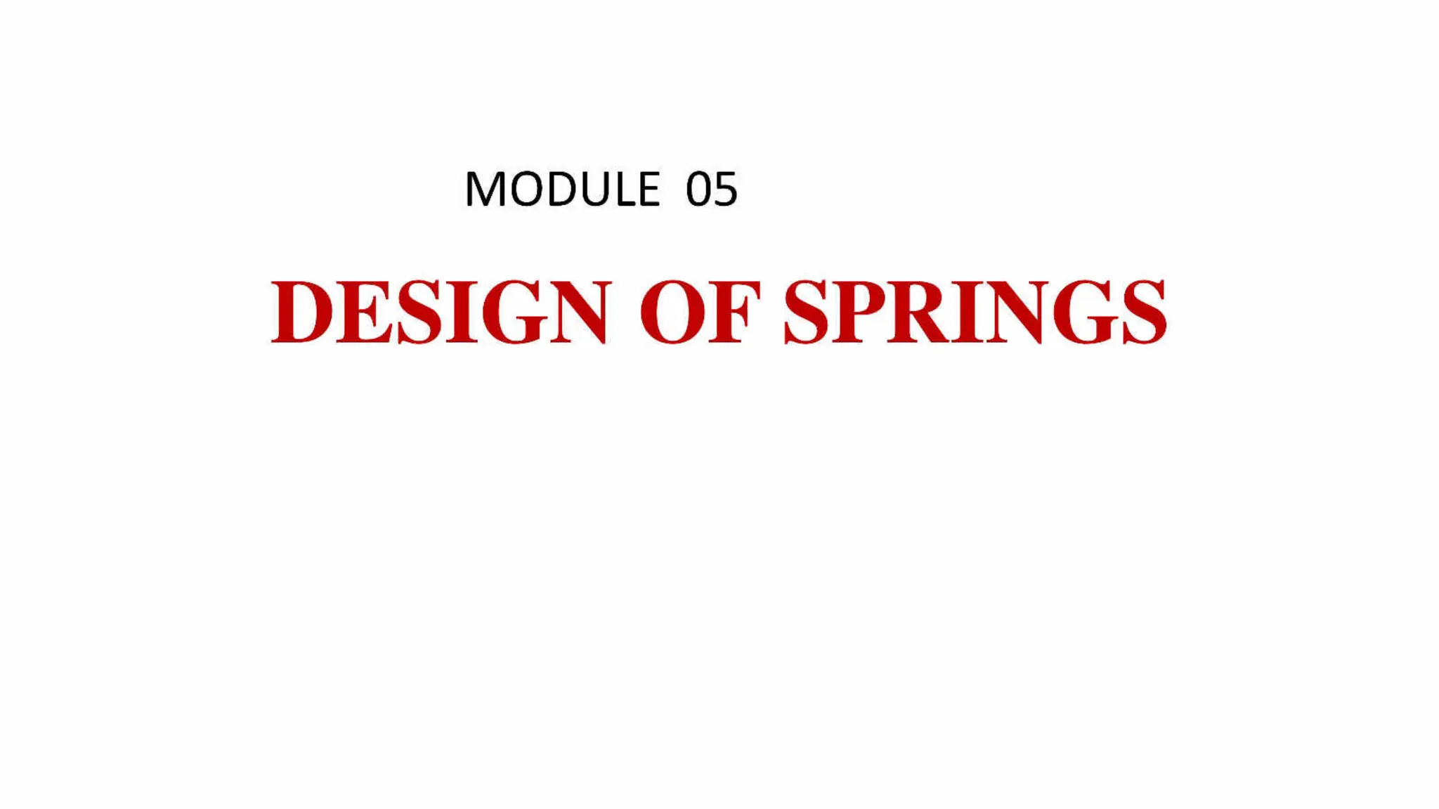 SPRING Design & Design parameters details | PDF