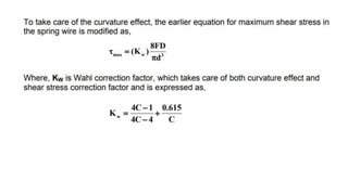 SPRING Design & Design parameters details | PDF