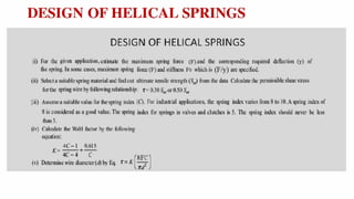 SPRING Design & Design parameters details | PDF